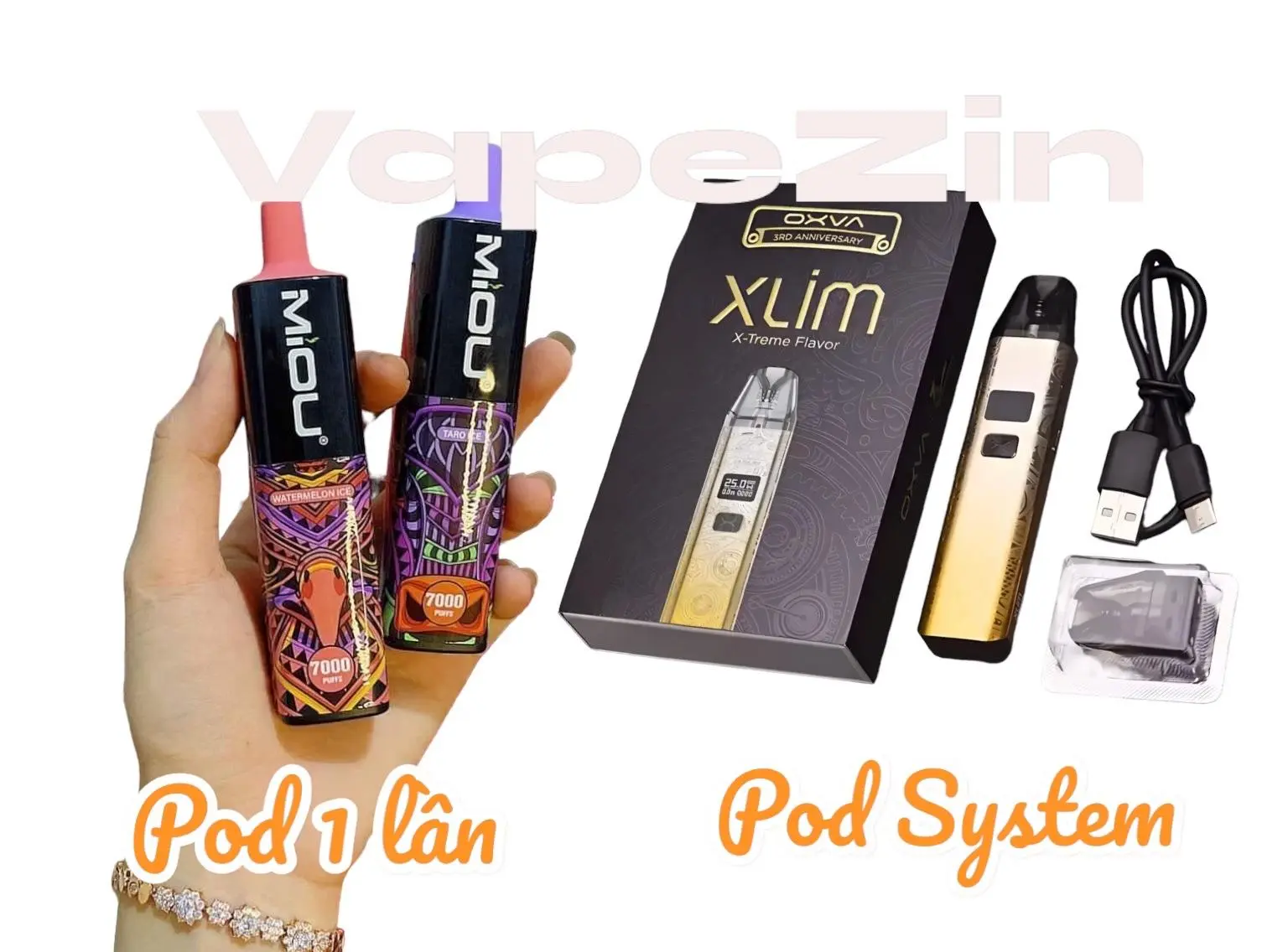 Pod 1 lần và Pod System khác nhau thế nào? - VapeZin